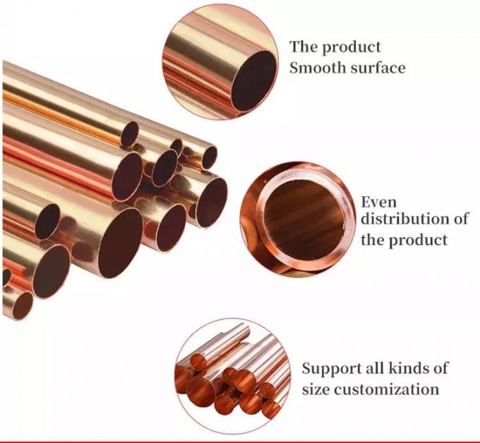ASTM C12000 Copper Pipe Tube 40 Mm TU1 Cu DHP Straight