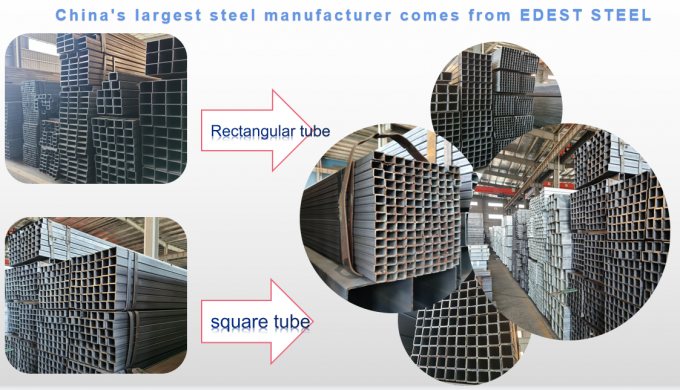 Square Hollow SHS Steel Tube Cross Section Galvanized S195 S235